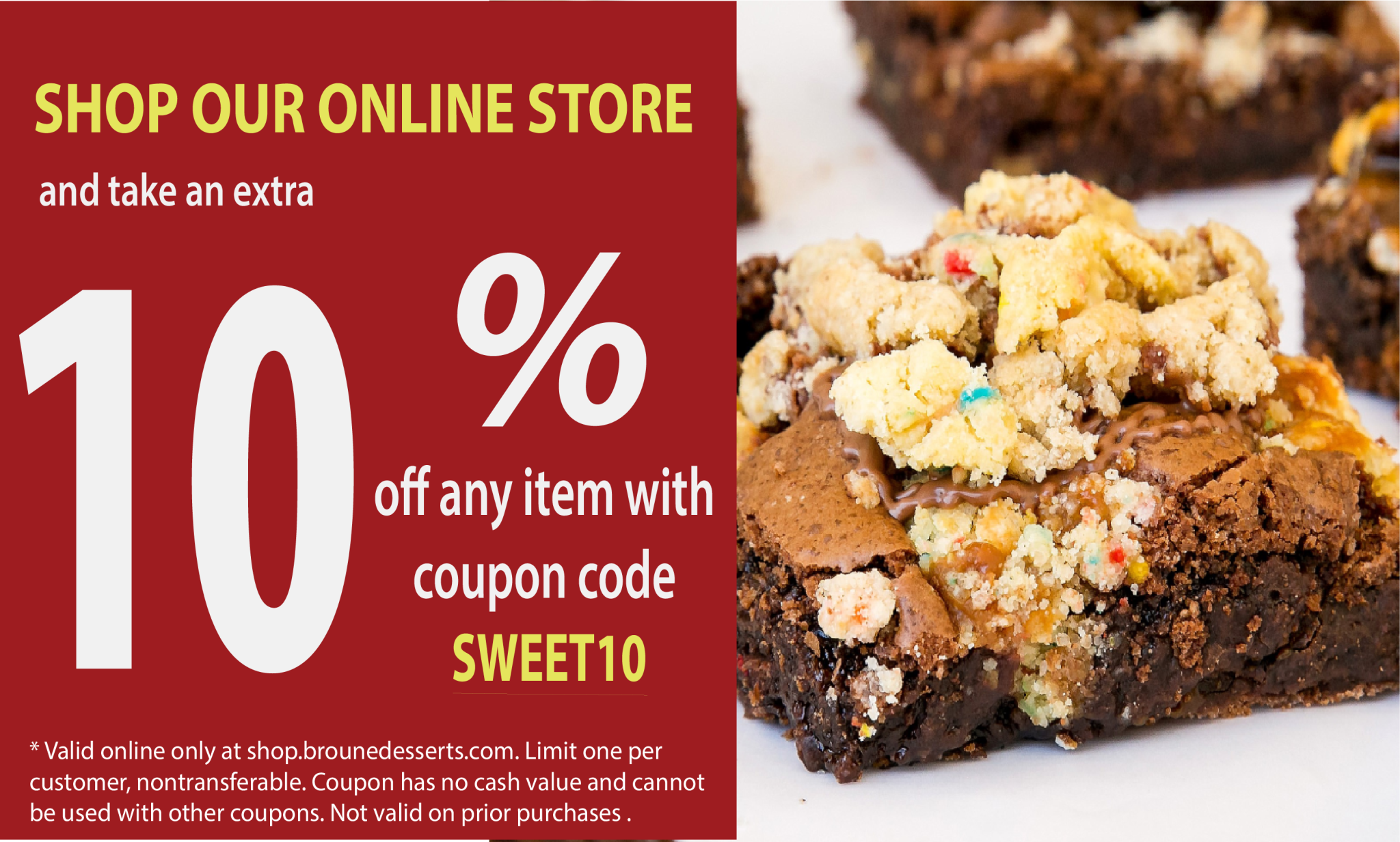 Broune Desserts - brownies, blondies, cookies, jars and more